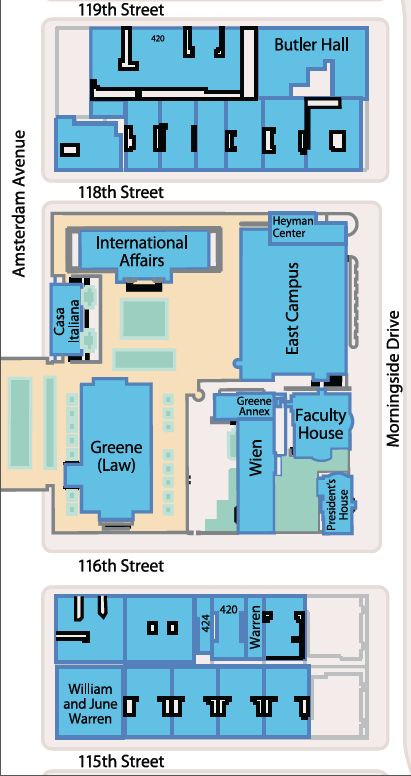 Campus Buildings and Map | Columbia Engineering Administration
